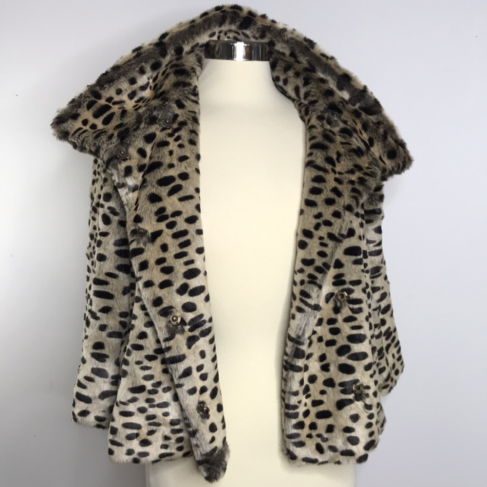 Vigoss Collection Faux Fur Coat - Cheetah Print - Siz… - Gem
